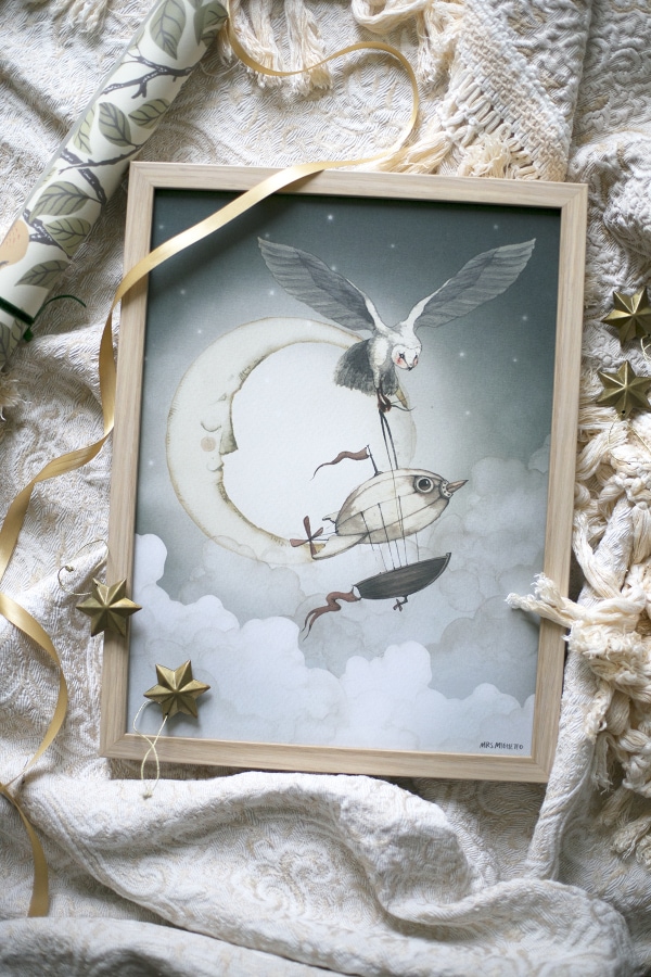 30X40 To the Moon - Mrs Mighetto - Posters & Inredning