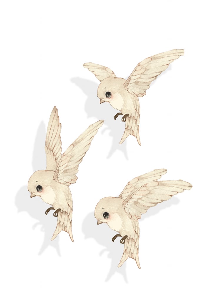 3-Pack Wall Stickers - Oh Birdie Fly! - Wall Sticker - Mrs Mighetto ...