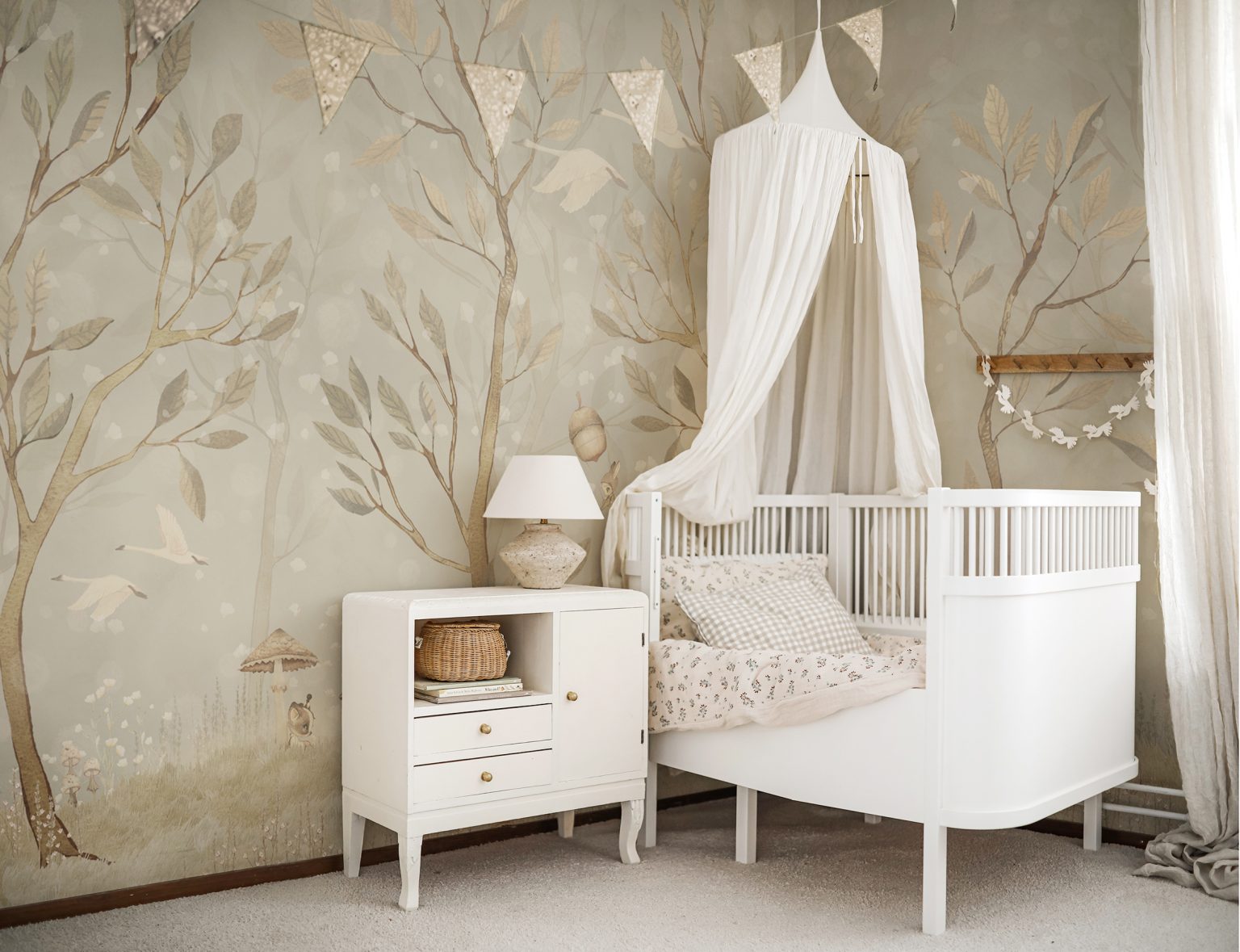 Acorn Forest Night - Wallpaper - Mrs Mighetto